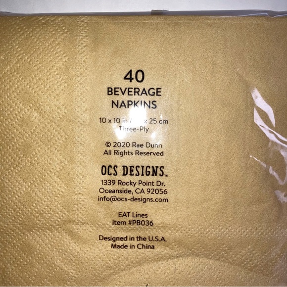 Rae Dunn | Dining | Rae Dunn Paper Napkins 8ct | Poshmark